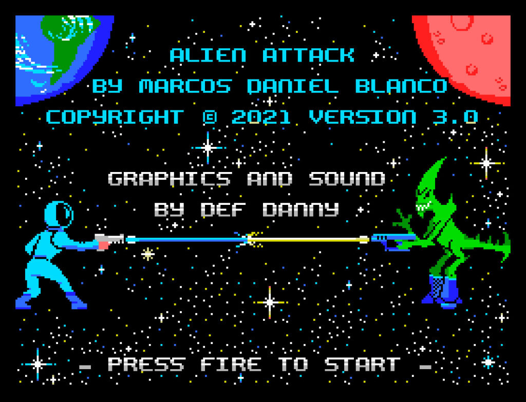 Alien Attack: vigésimo sexto inscrito na MSXdev21 - Revista Clube MSX